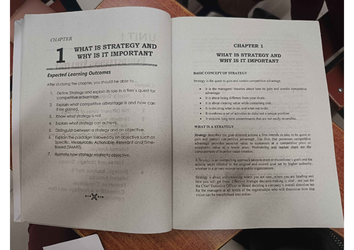 Strat Man-1-4 - CHAPTER WHAT IS STRATEGY AND CHAPTER 1 1 WHY IS IT IMPORTANT WHAT IS STRATEGY ...