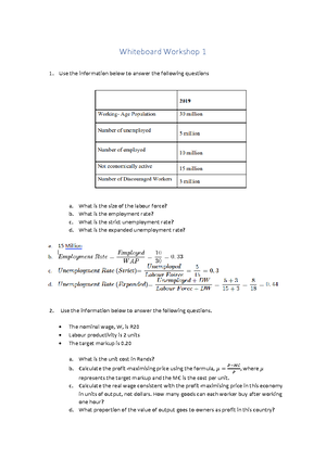 ECO W5 - Whiteboard - ECO1011S - Studocu