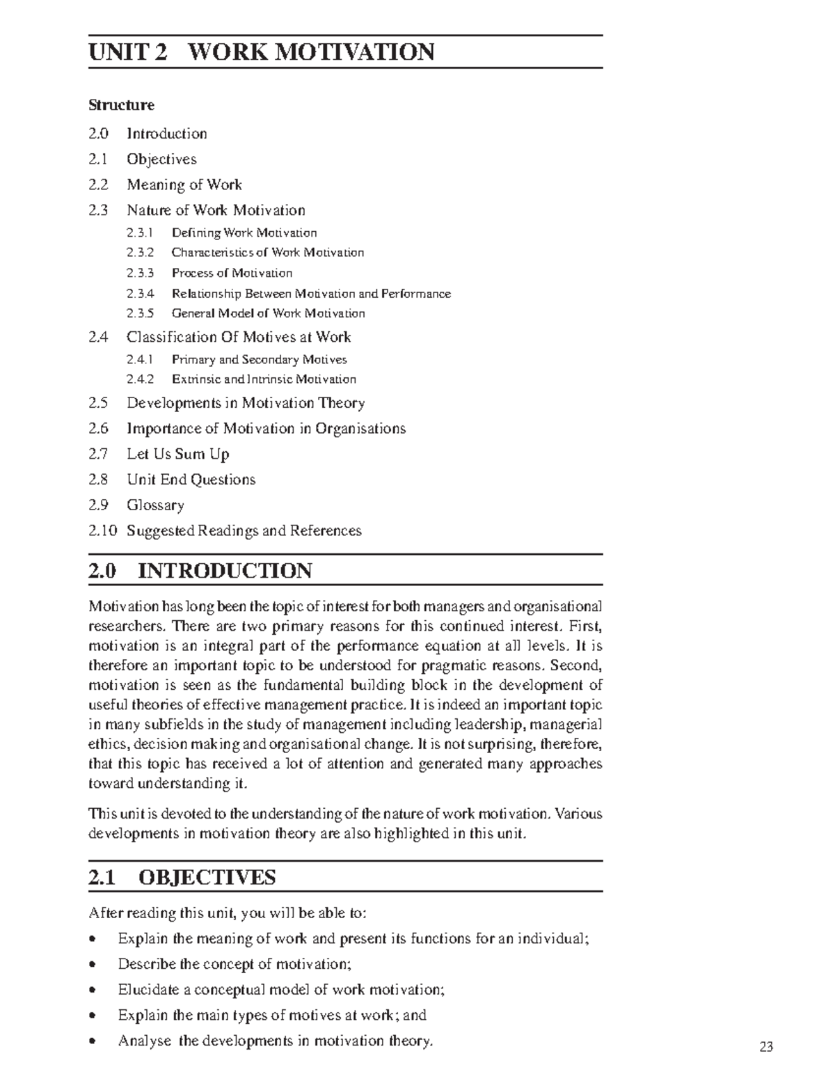 Work motivation - GEC - Psychology at Work - Job Satisfaction UNIT 2 ...