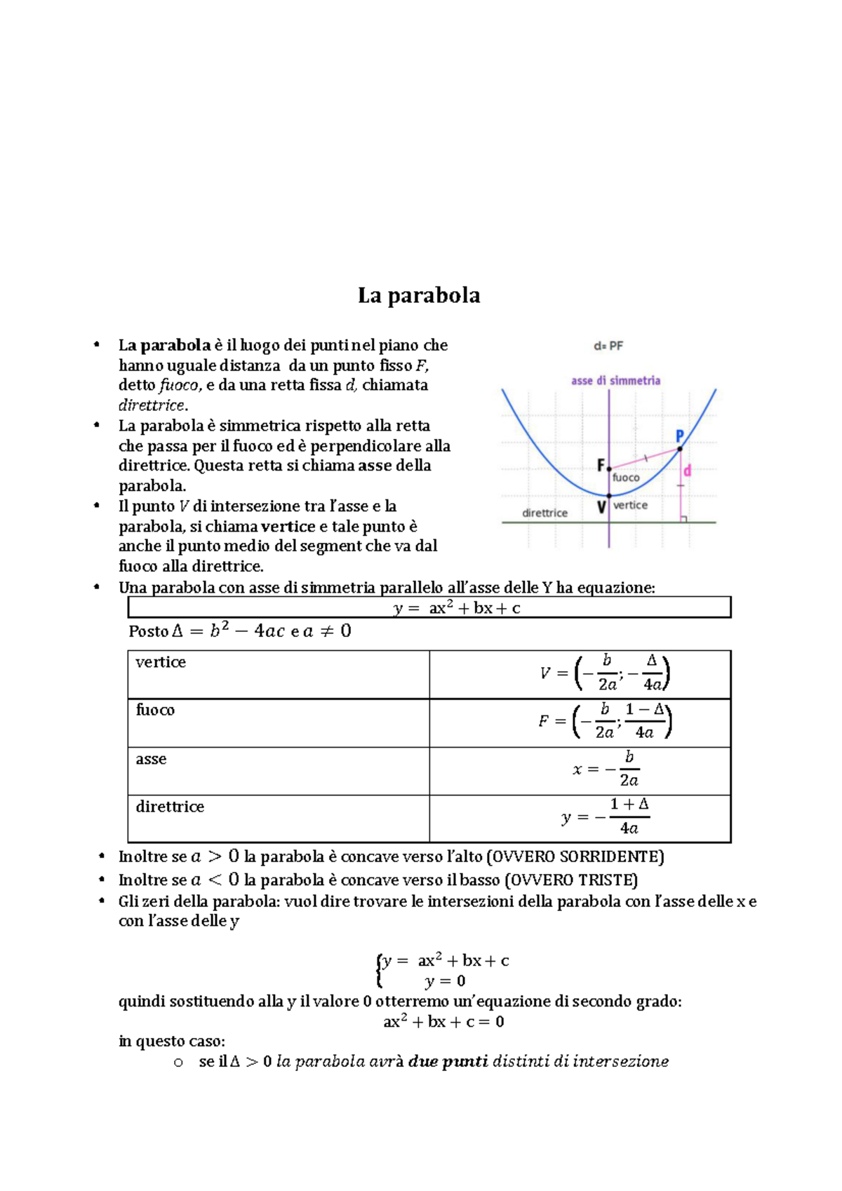 2 Formulario parabola - !=± 1 9 =± 1 3 ! 3 !− 2 = 0 != 0 ∨ 3 !− 2 = 0 ...