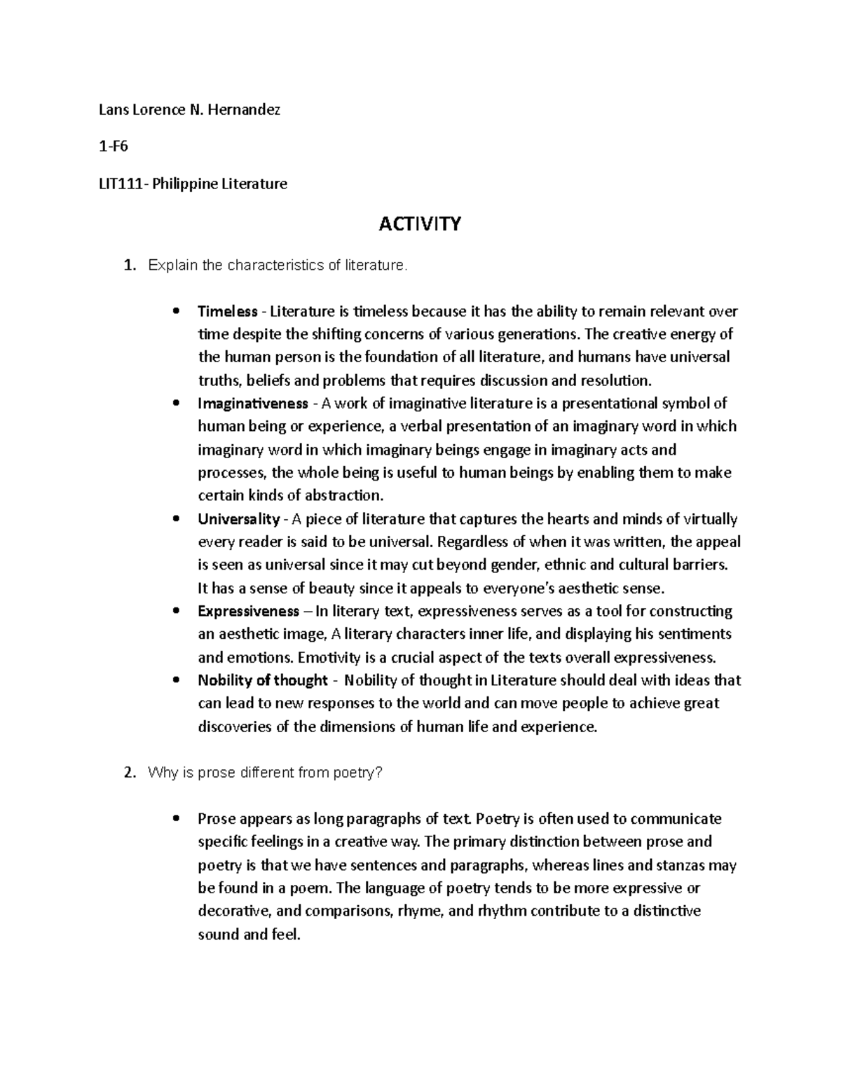 1-F6 Hernandez, Lans Lorence N. ( Activity) - Lans Lorence N. Hernandez ...
