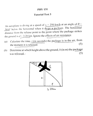 Cmy tut test 3 - Tutorial test 3 - CMY 151 - Studocu