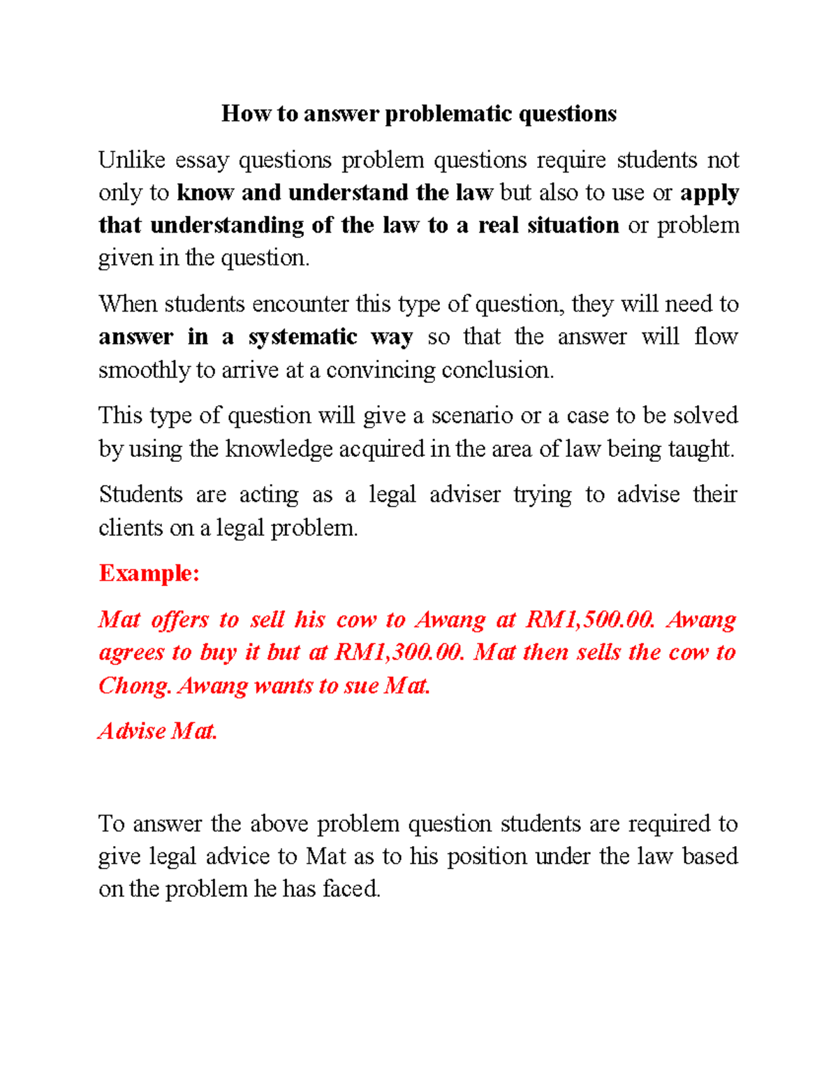 How to answer problematic question - How to answer problematic ...