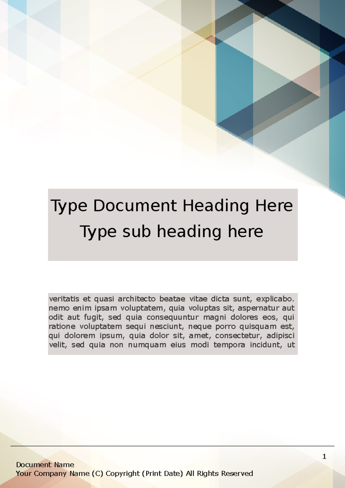 Material Course - This This cover page design template 20559 is ...