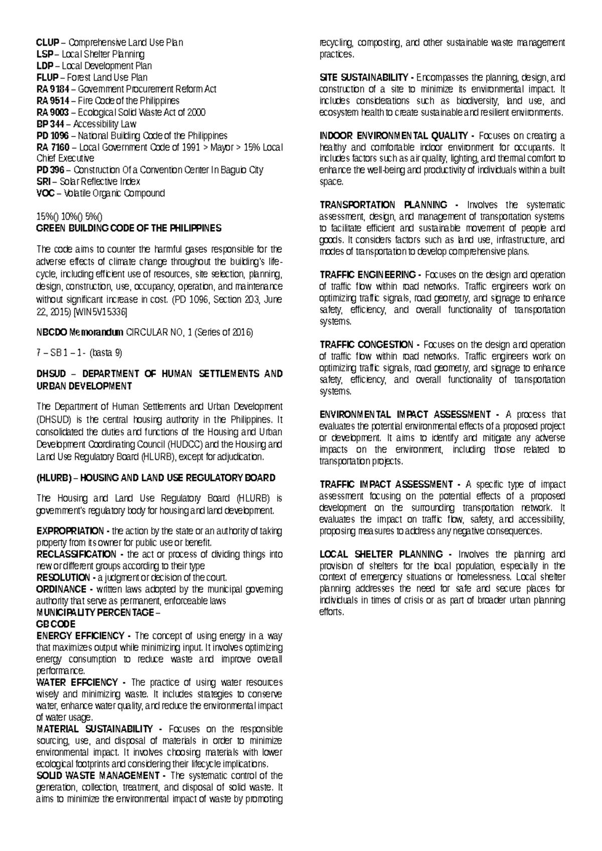 CLUP-1 - Comprehensive land use plan details - CLUP – Comprehensive ...