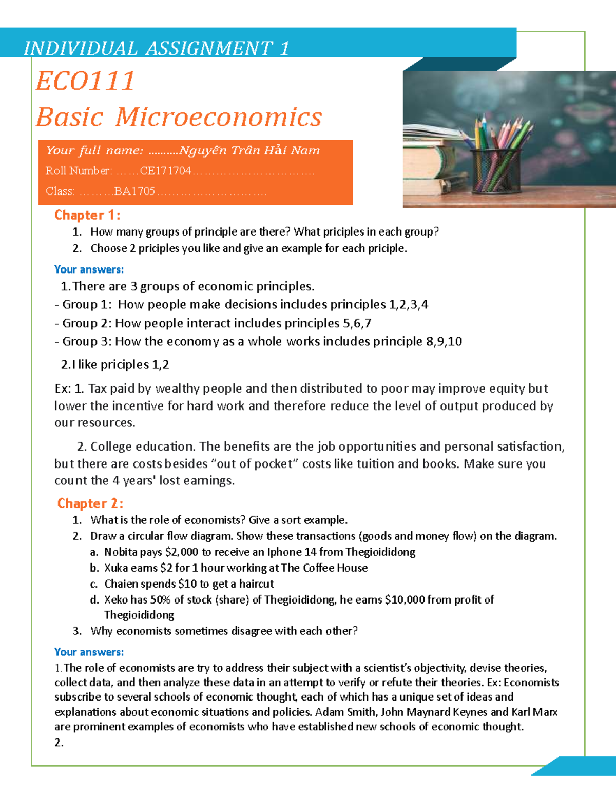 ECO111 - fewfewfewfewgsgwsgs - INDIVIDUAL ASSIGNMENT 1 ECO Basic ...