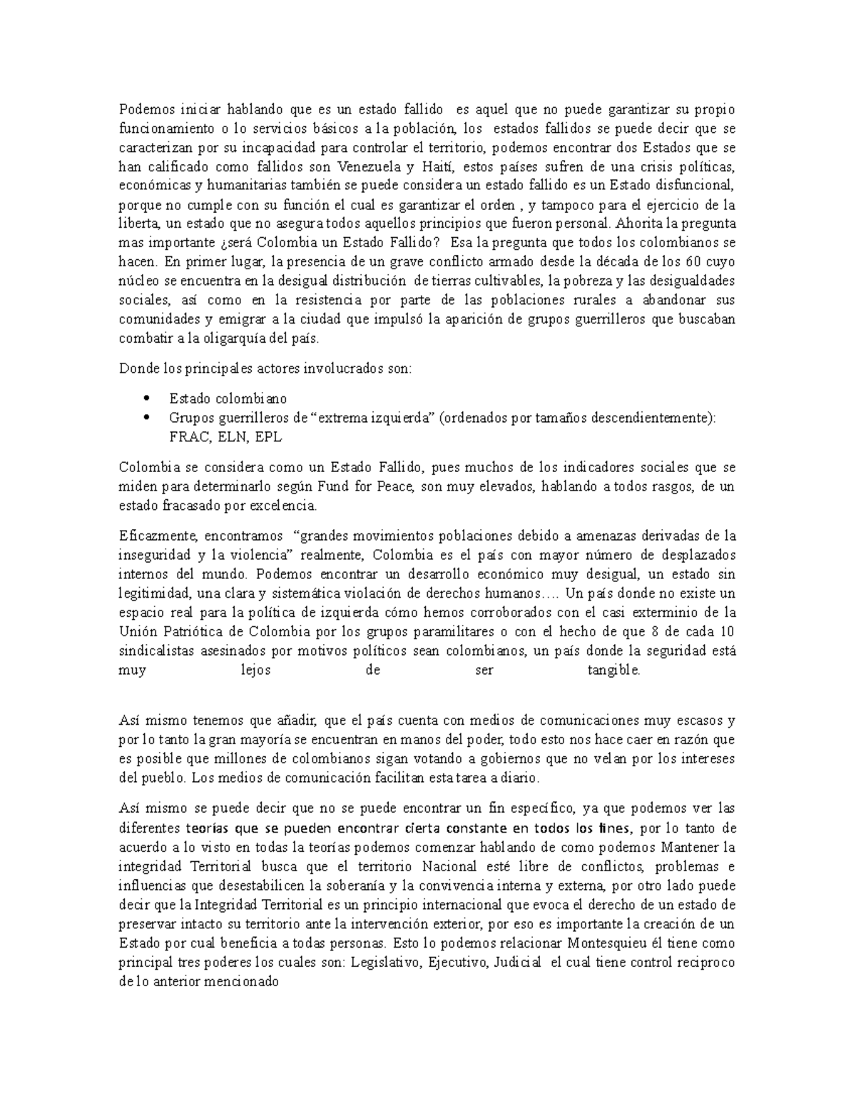 Estado Fallido - aprender - Podemos iniciar hablando que es un estado ...