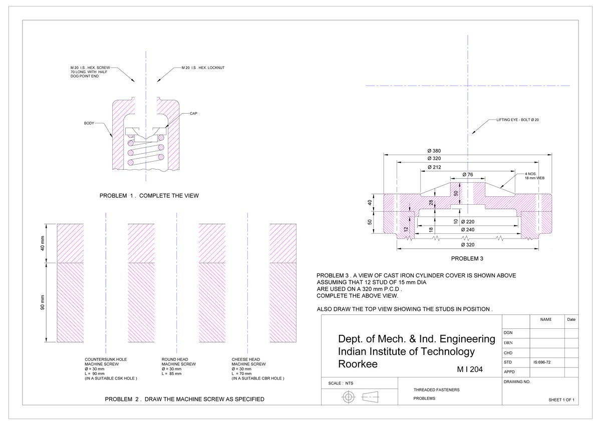 Sheet 6 - Imp stuff to revise before exam. Prof: Avinash Parashar ...