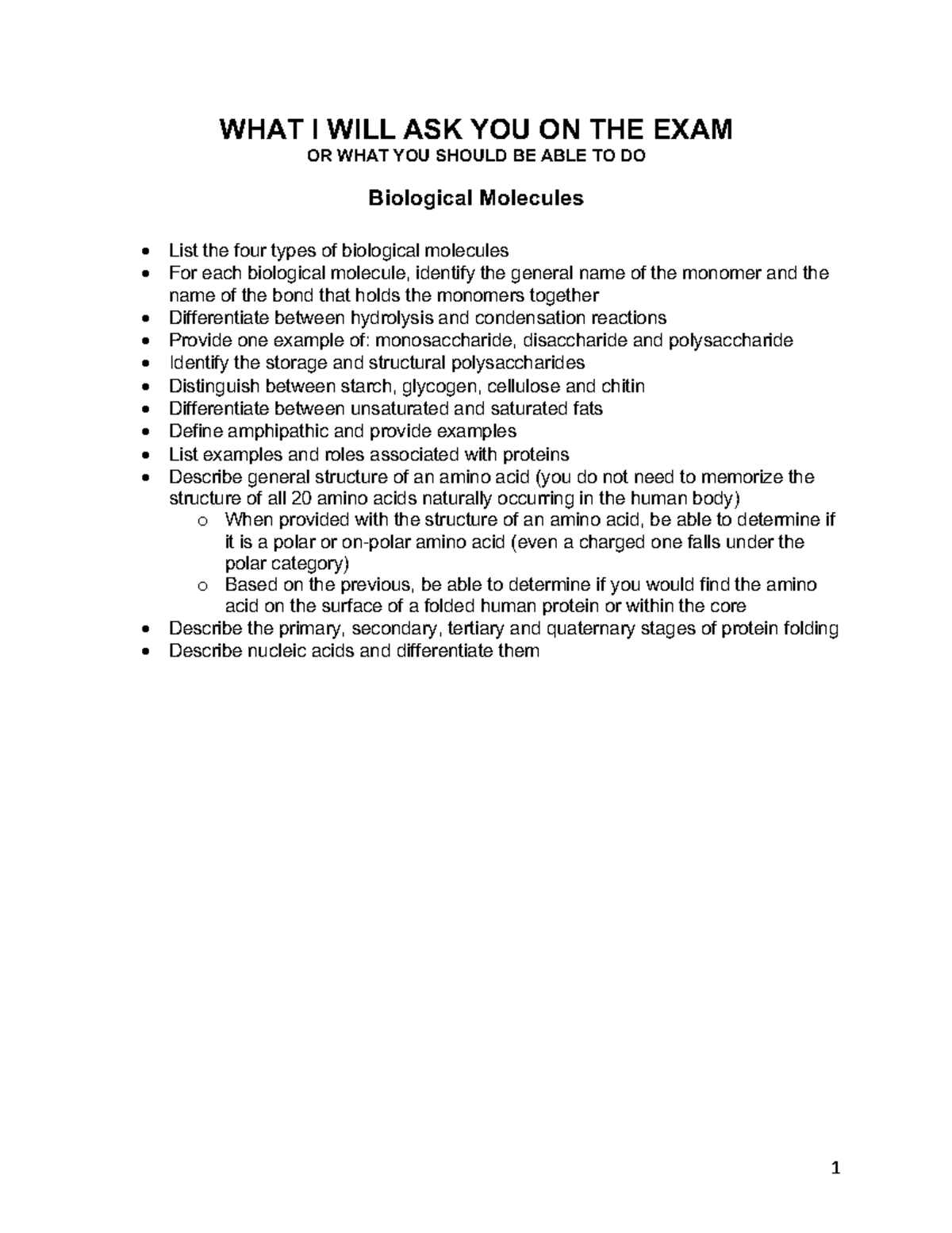 Study guide for the lecture midterm - Warning: TT: undefined function: 32 OR WHAT YOU SHOULD BE ...