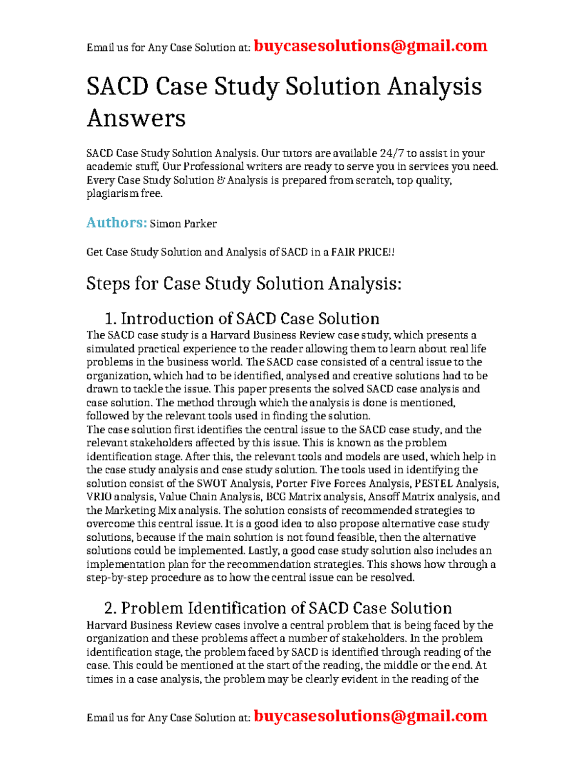 SACD Case Study Solution Analysis - Our tutors are available 24/7 to ...