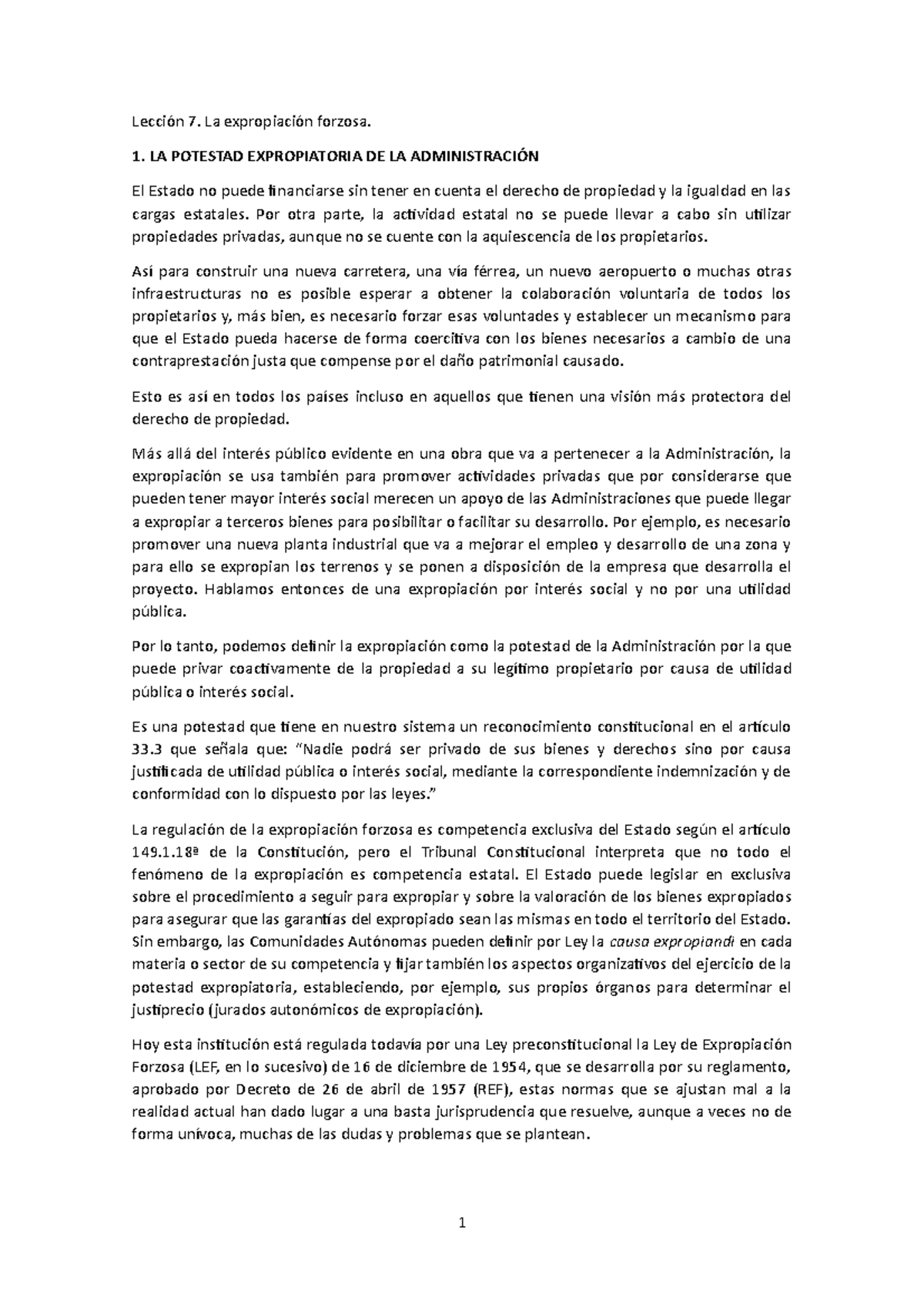 Lección 7. La expropiación forzosa 2021 def - Lección 7. La ...