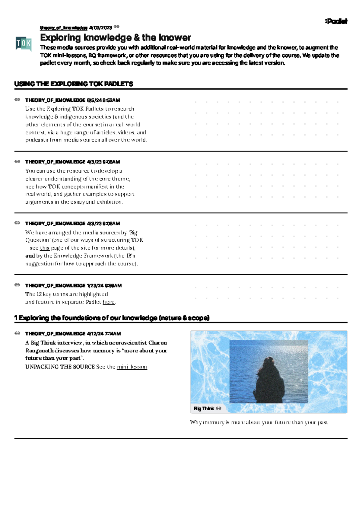Knowledge and the Knower Padlet - theory_of_knowledge 4/03/ Exploring ...