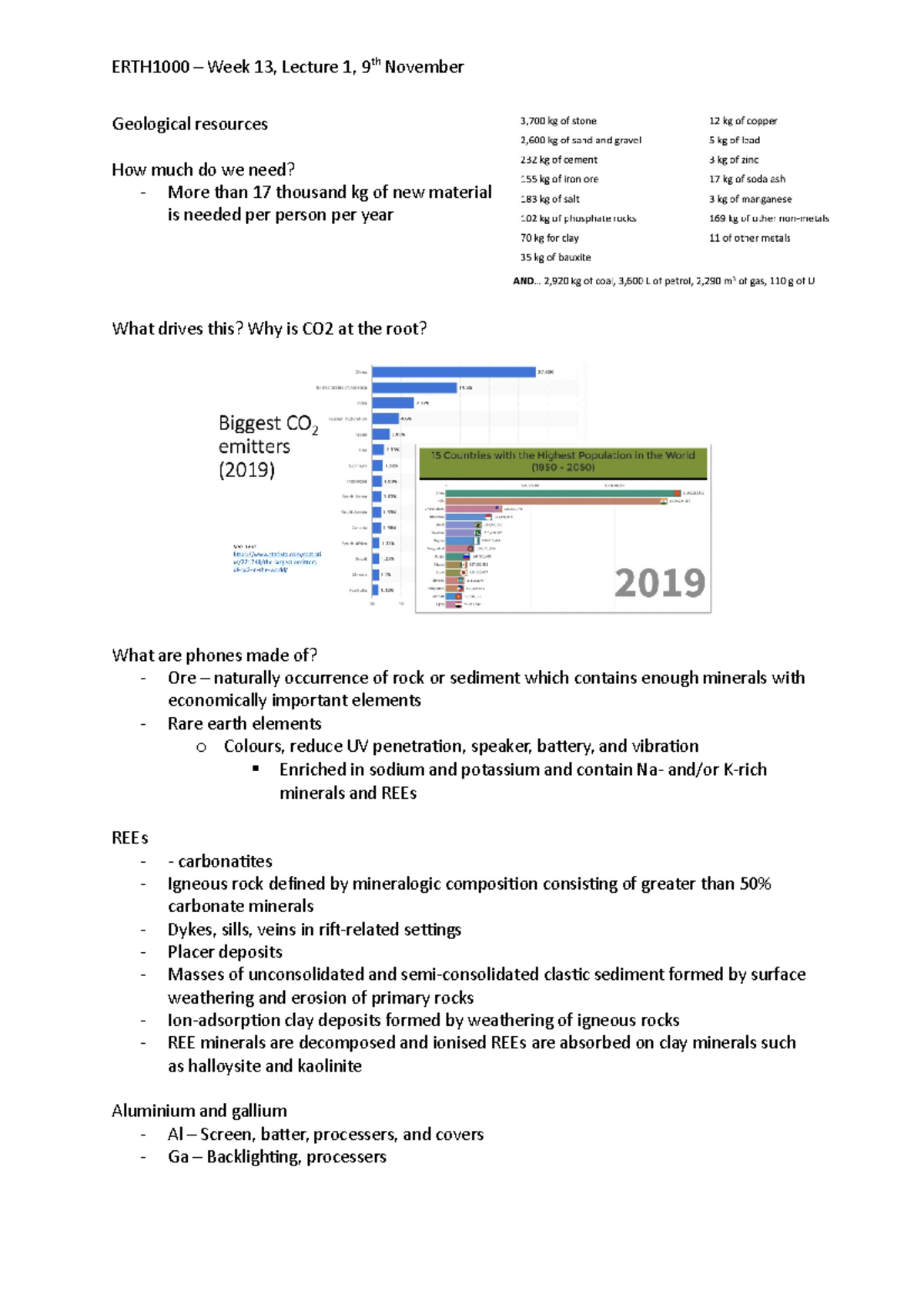W13, L1 - W13, L1 - ERTH1000 – Week 13, Lecture 1, 9th November Geological resources How much do ...