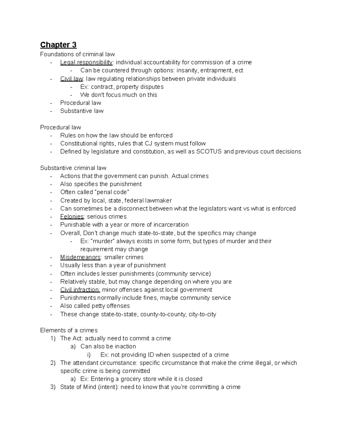 Criminal justice - criminal justice and rule of law - Chapter 3 ...