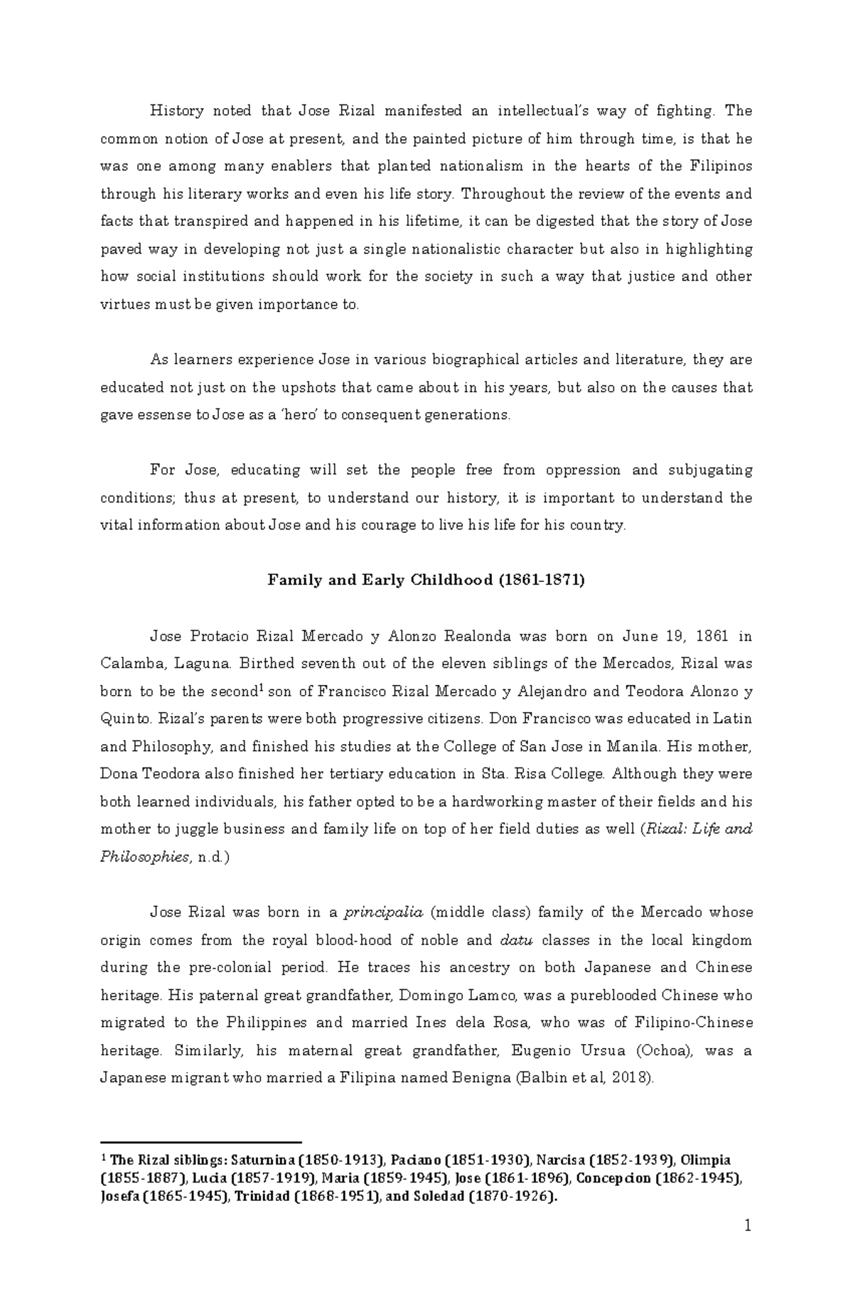 Jose Protacio Mercado Rizal y Alonso Realondo the Philippine National ...