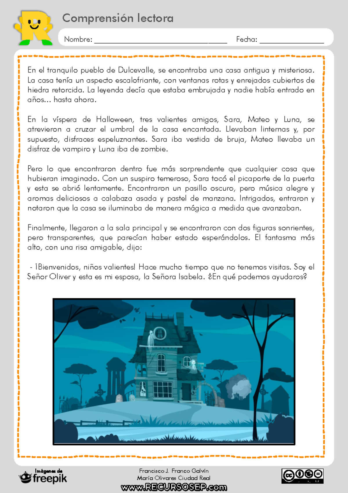 Comprensión Lectora Halloween - Comprensión lectora Nombre