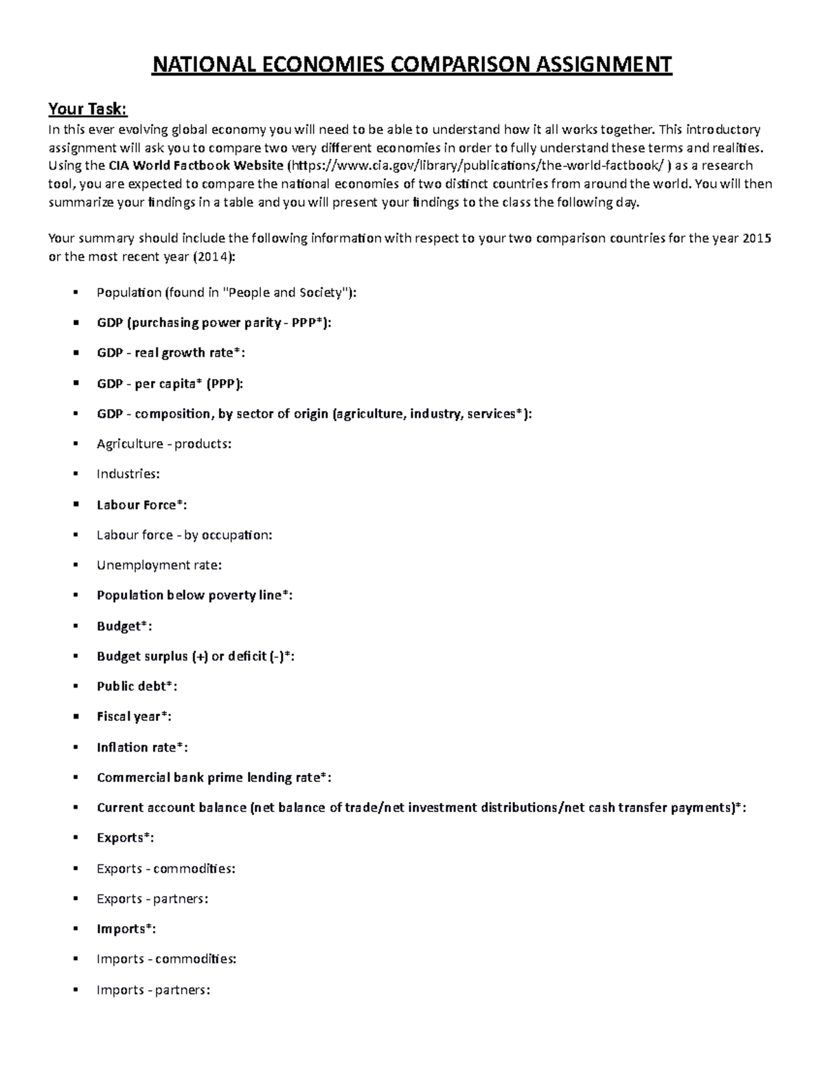 national_economies_comparison_assignment - NATIONAL ECONOMIES ...