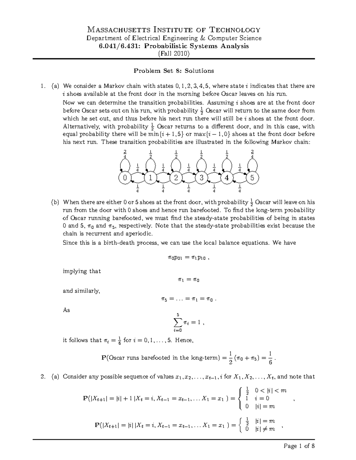 Seminar assignments - Assignment 8 solutions - Massachusetts Institute ...