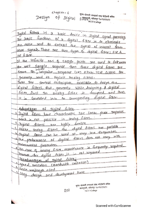 Dsap ch 1 2 3 4 5 - Digital signal analysis and processing - Studocu