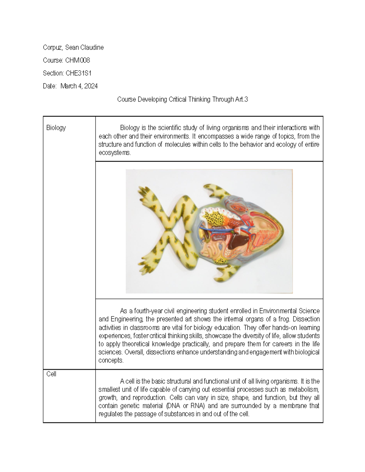 OBTL3- Corpuz - Corpuz, Sean Claudine Course: CHM 008 Section: CHE31S ...
