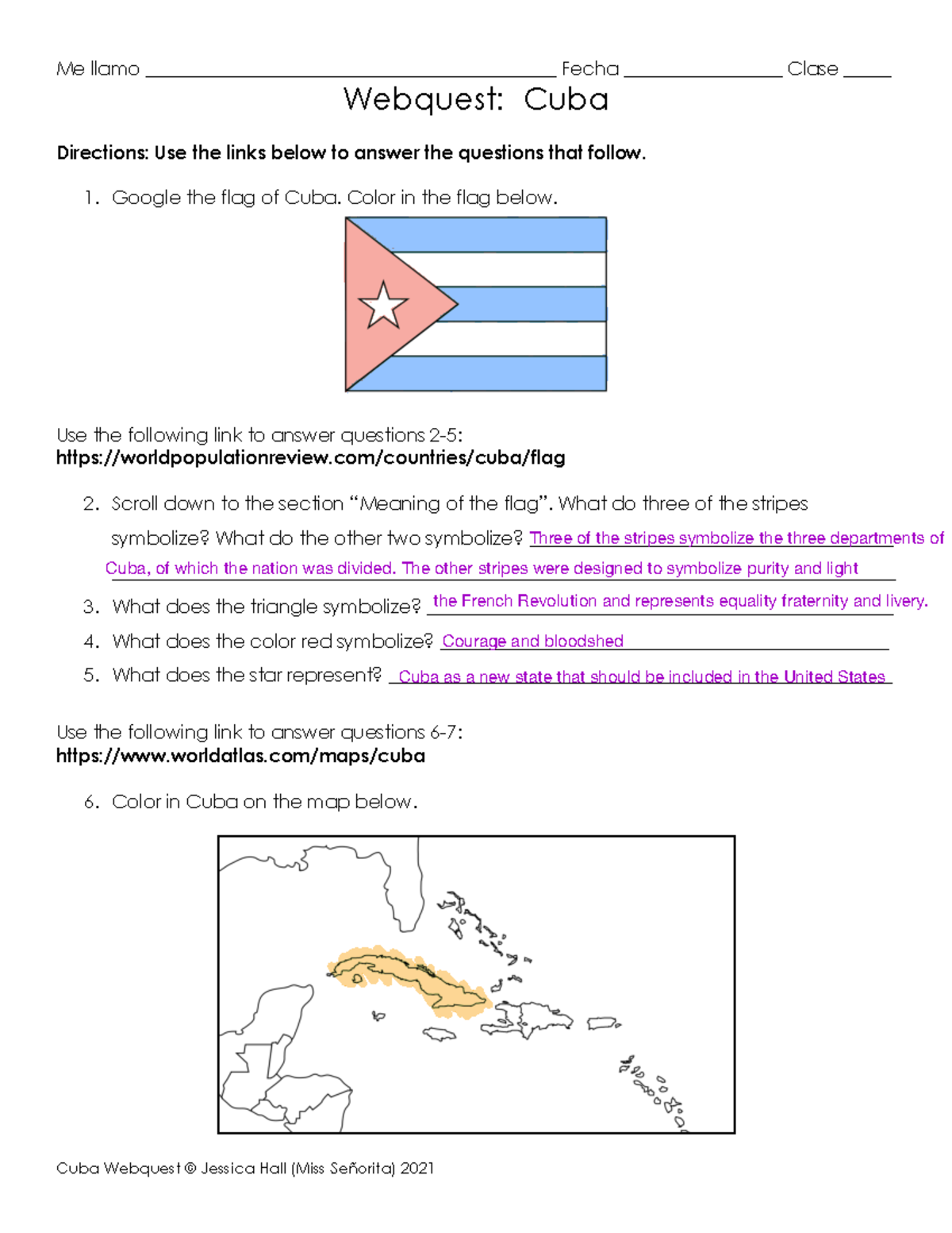 Cuba Webquest - Me llamo ...