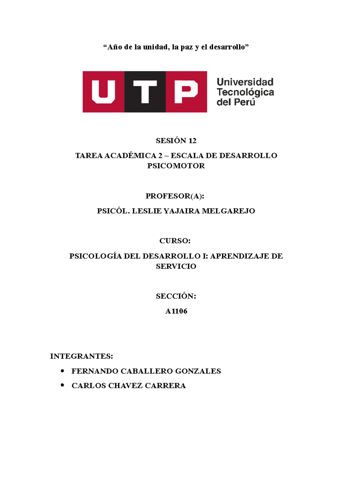 TA2 Carlitos - didid diaiid aididi adii aidid aiddididi aidid - “Año de la unidad, la paz y el ...