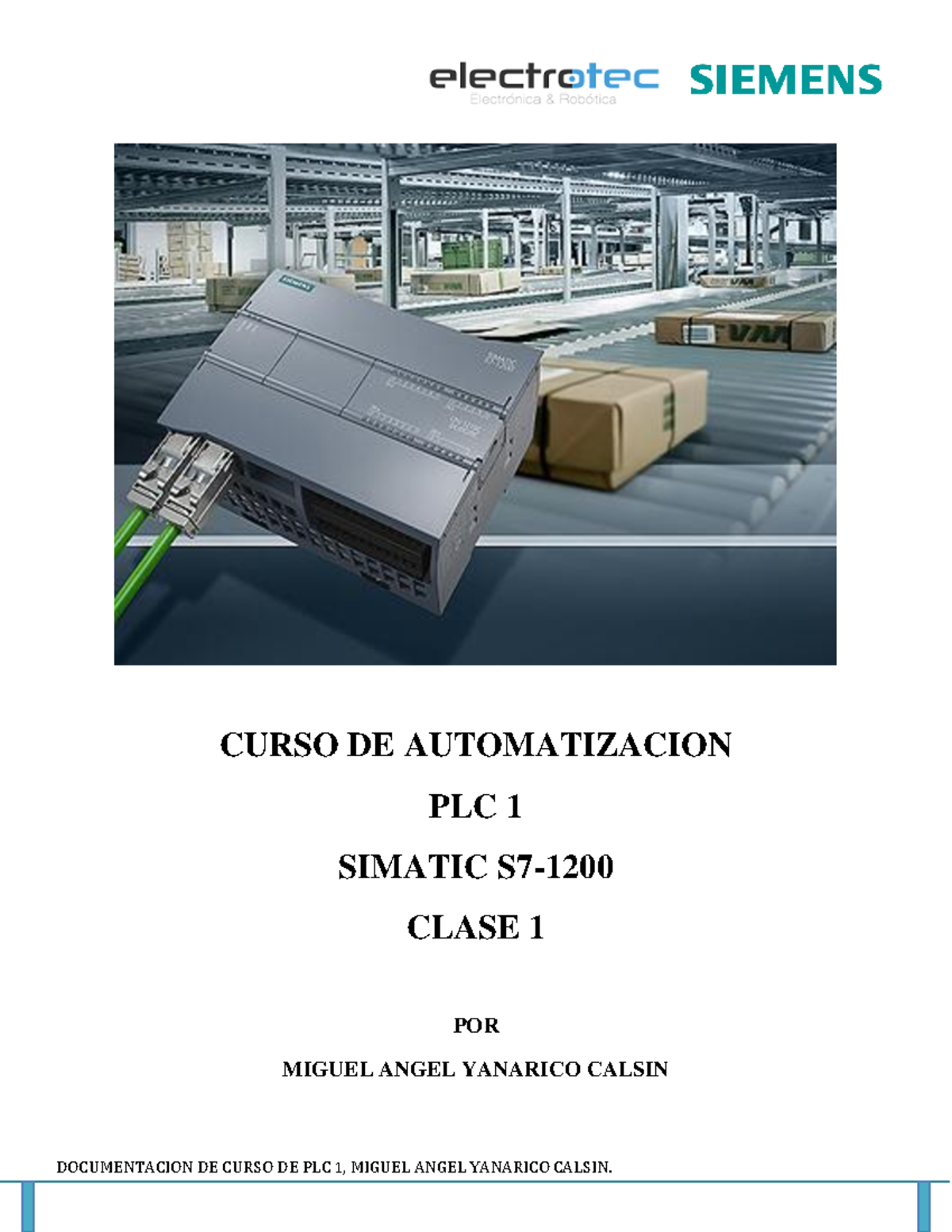 Manual DE PLC Siemens pdf - CURSO DE AUTOMATIZACION PLC 1 SIMATIC S7 ...