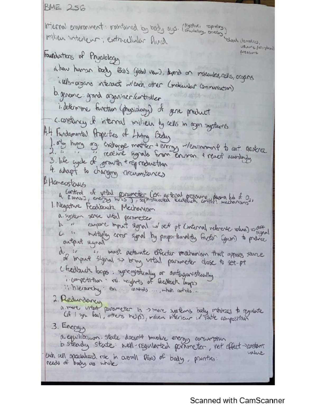 BME 256 Notes - BME 256 - Purdue - Studocu