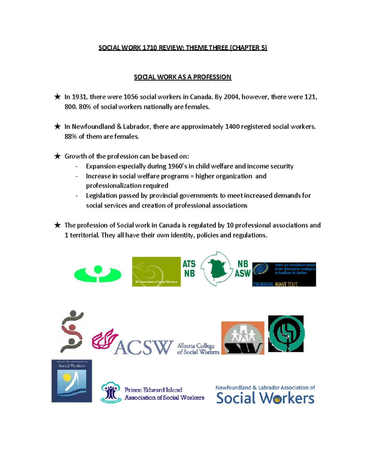 Social WORK 1710 Review Theme Three ( Chapter 5) - SOCIAL WORK 1710 ...