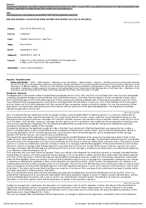 S v Makwanyane - This is a case law of the death penalty. It was the ...