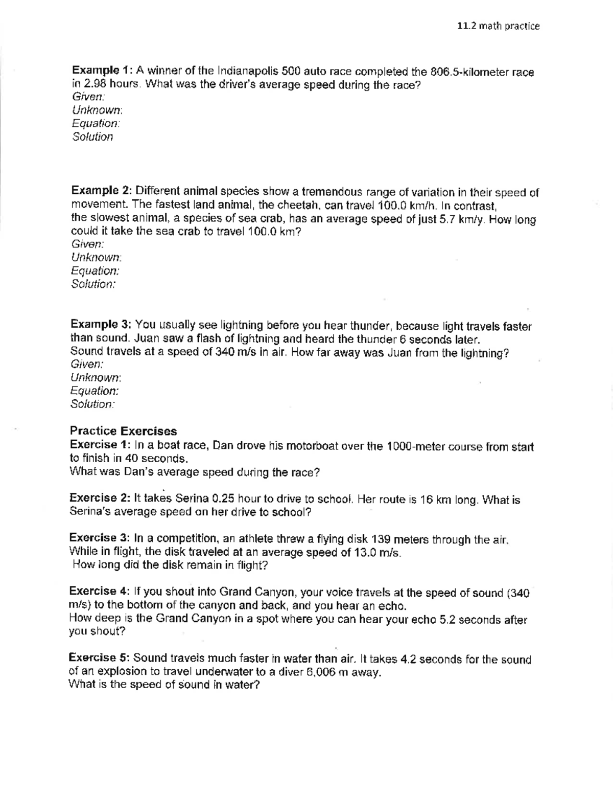 Speed math intro - asdf - Studocu