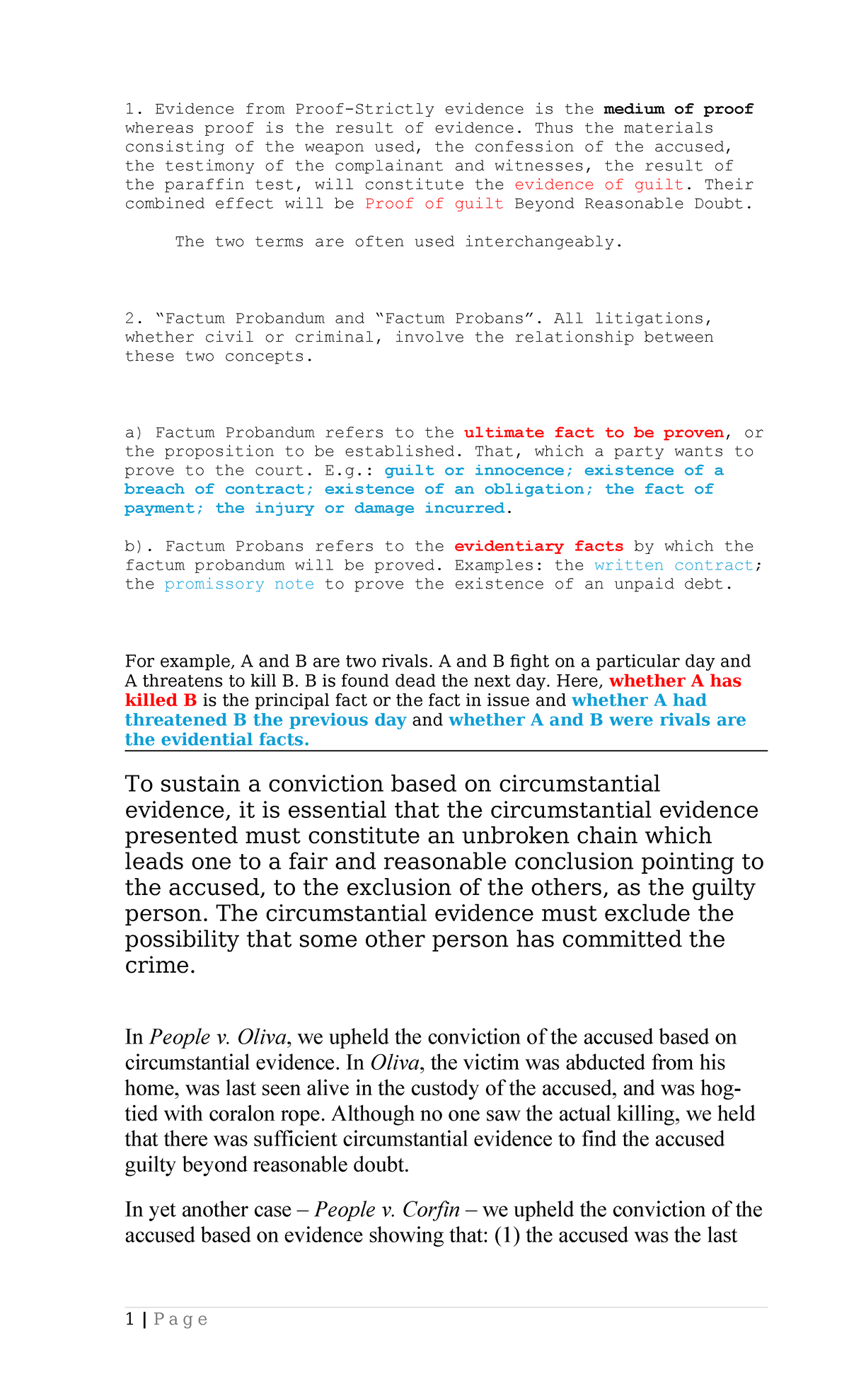 Evidence- Lectures - lecture notes - 1. Evidence from Proof-Strictly ...