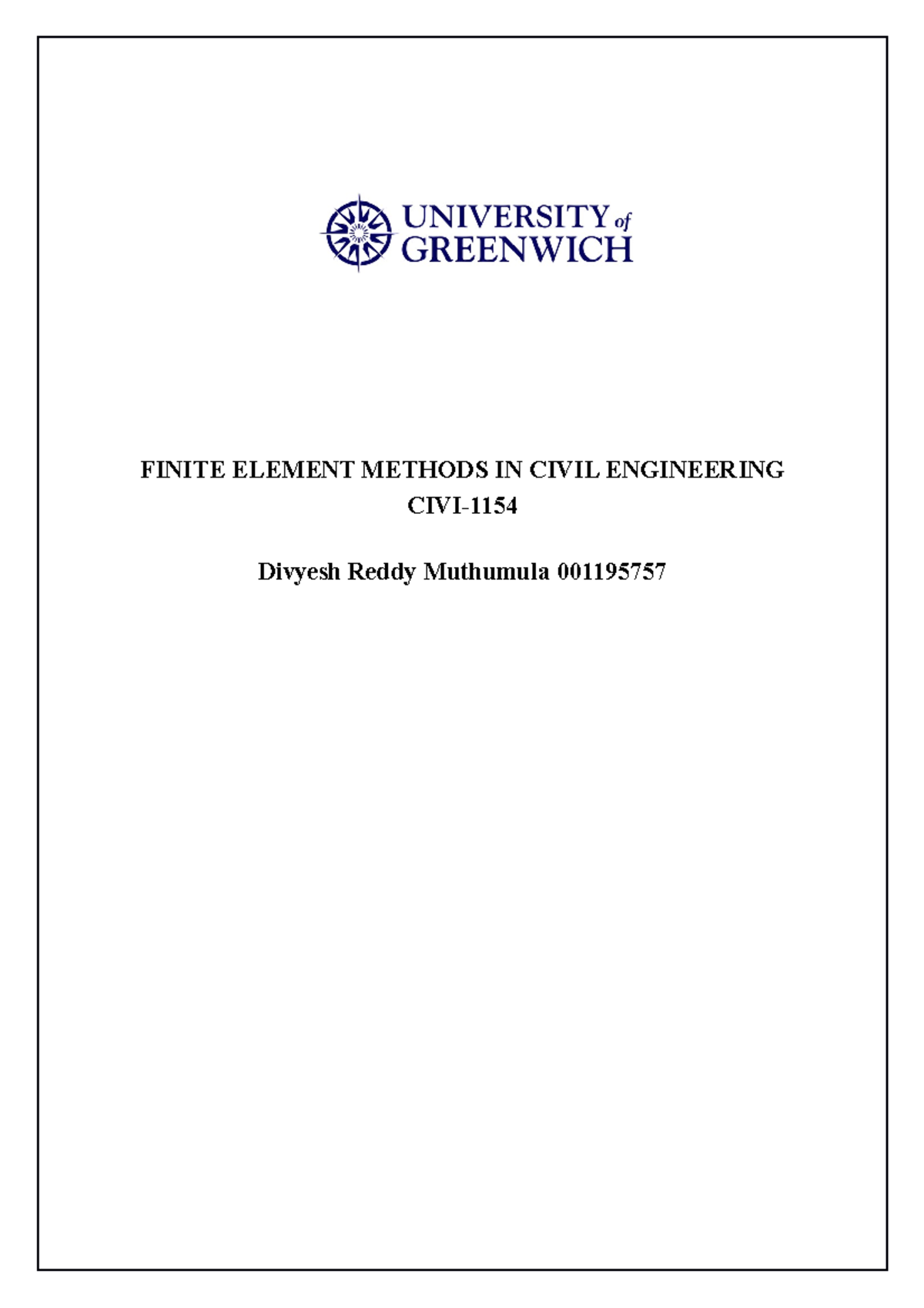 Finiet element methods 001195430 - FINITE ELEMENT METHODS IN CIVIL ...