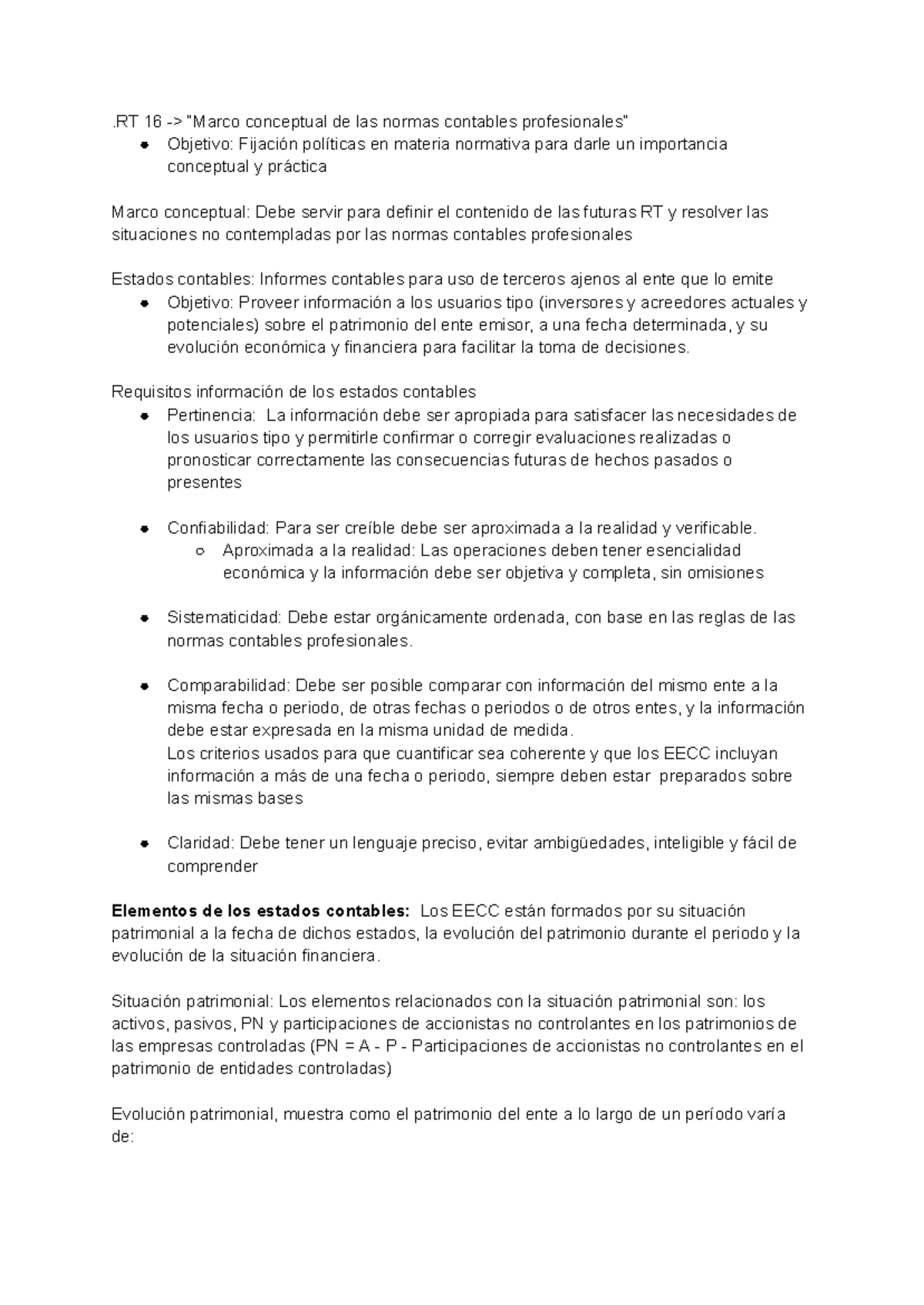 Sintesis tecnicas cap 5 - .RT 16 -> “Marco conceptual de las normas ...