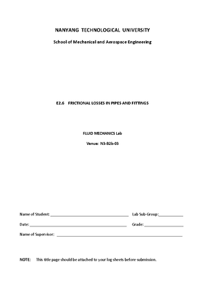 E2.3 Energy balance in compressor Lab Sheet - NANYANG TECHNOLOGICAL ...