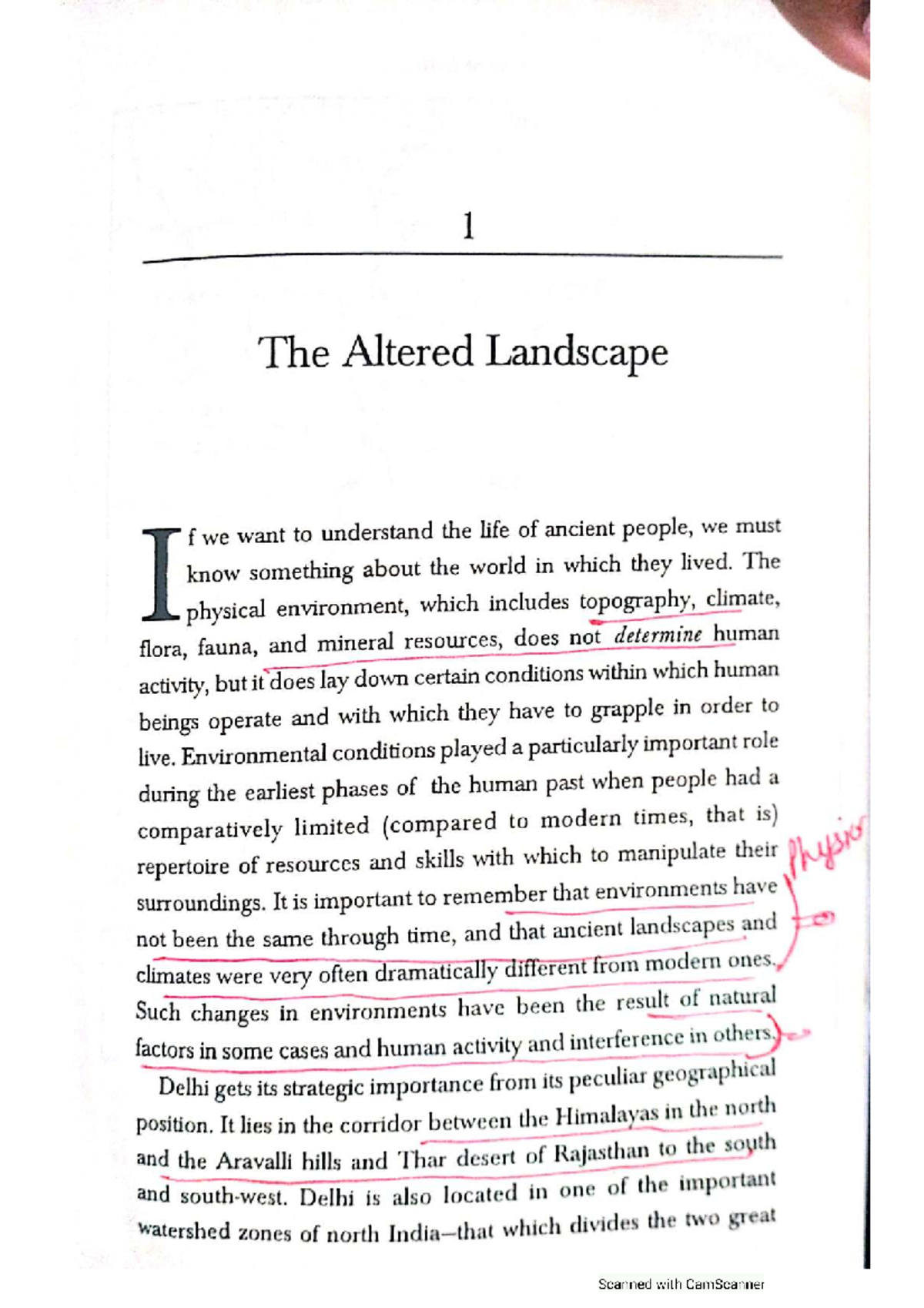 Ancient delhi upinder singh - 1 The Altered Landscape f we want to ...