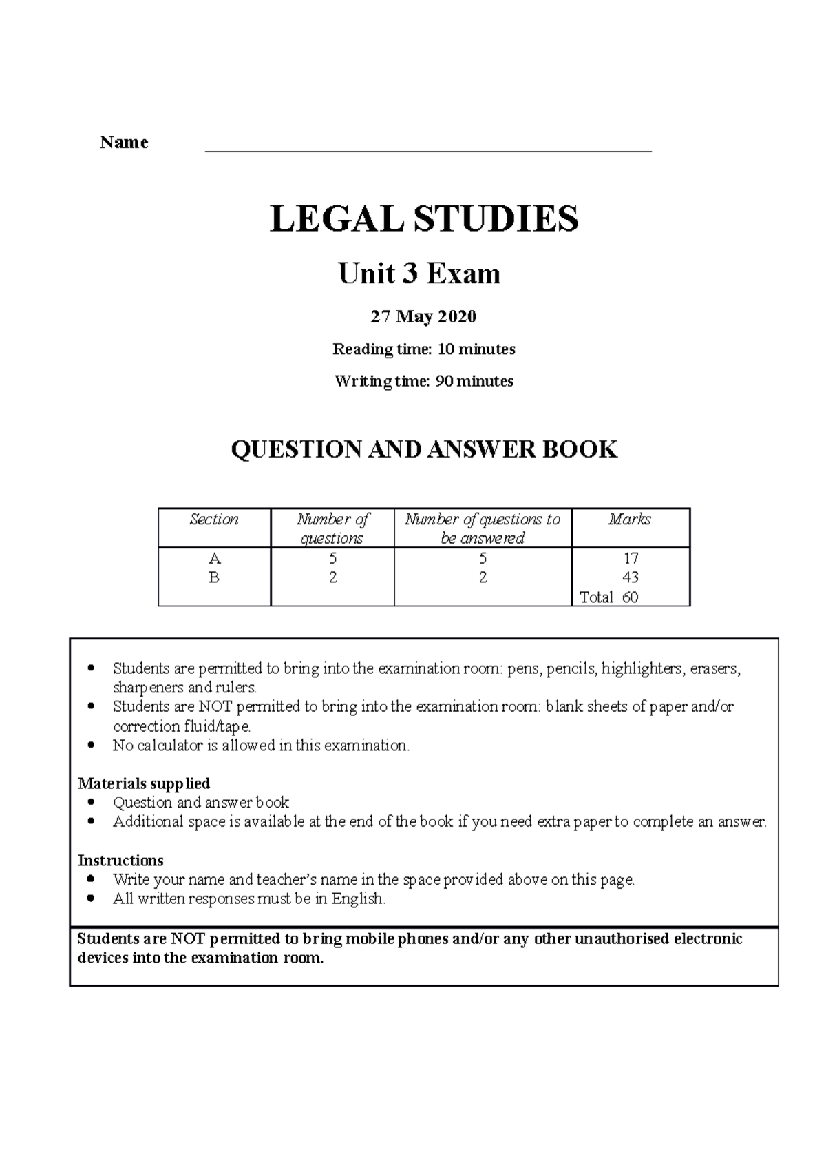 2022 Unit 3 Practice Exam - Name ...