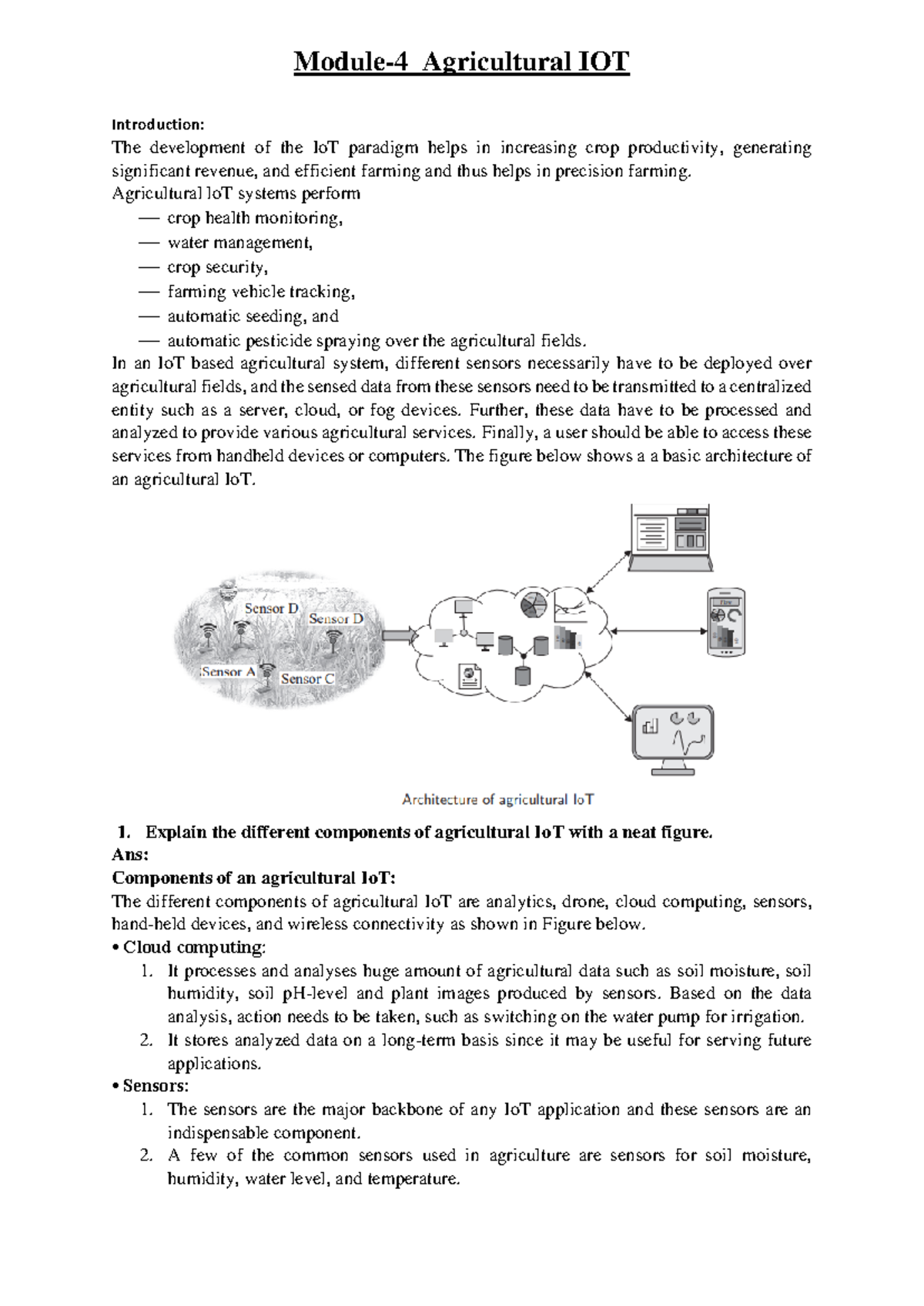 Mod-4 Agricultural IOT - Module-4_Agricultural IOT Introduction: The development of the IoT ...