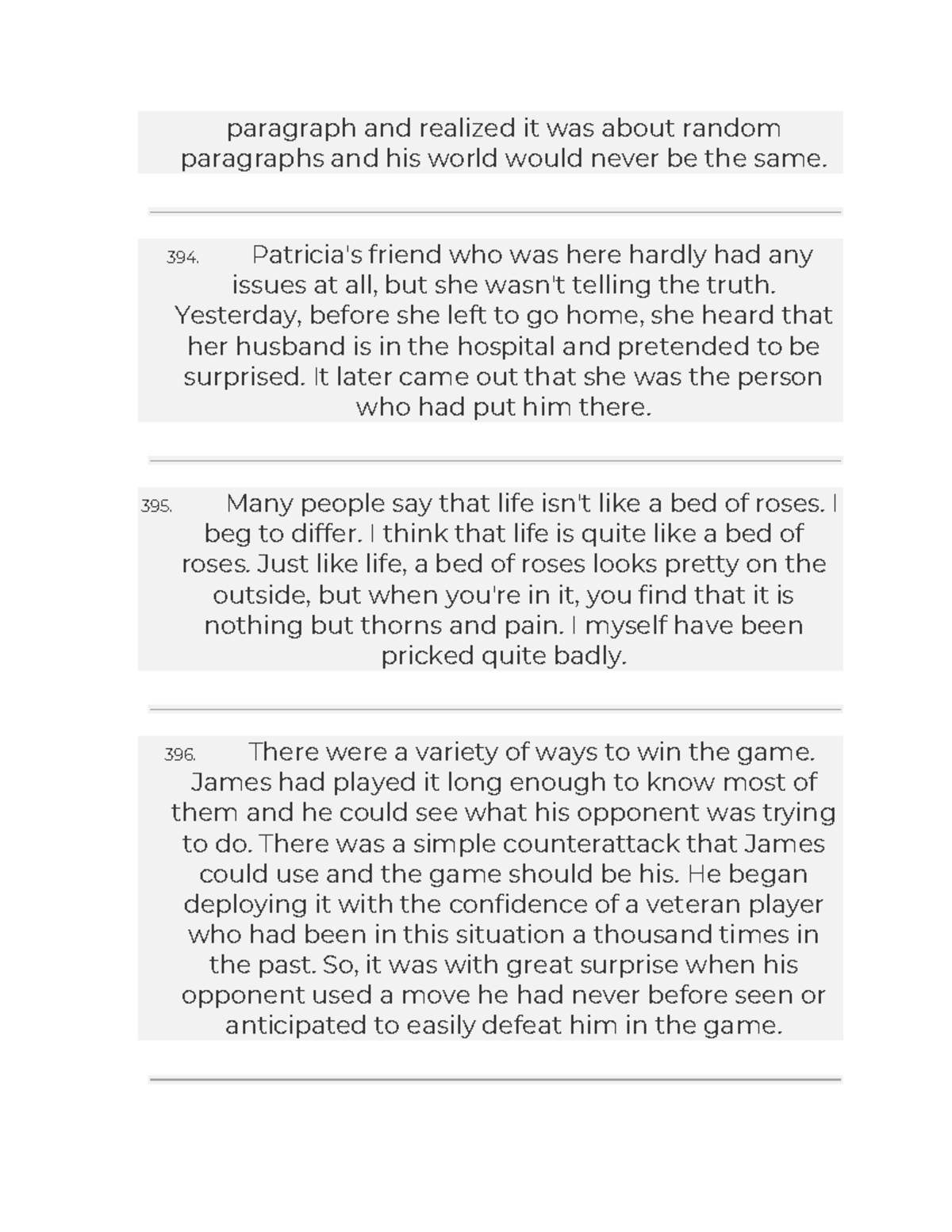 The importance of proper-119 - paragraph and realized it was about ...