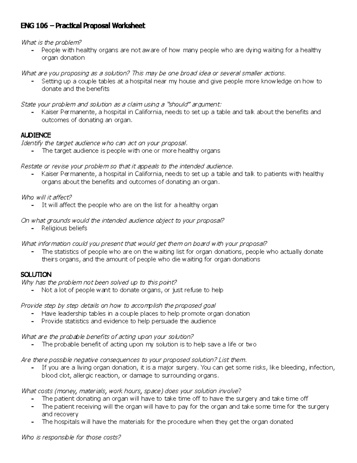 ENG 106 MWF 13.1 Proposal Worksheet - ENG 106 – Practical Proposal ...