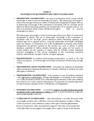 Topic 6 Proper Handling OF Documents AND Questioned Documents - TOPIC 6 CARE AND PRESERVATION OF ...