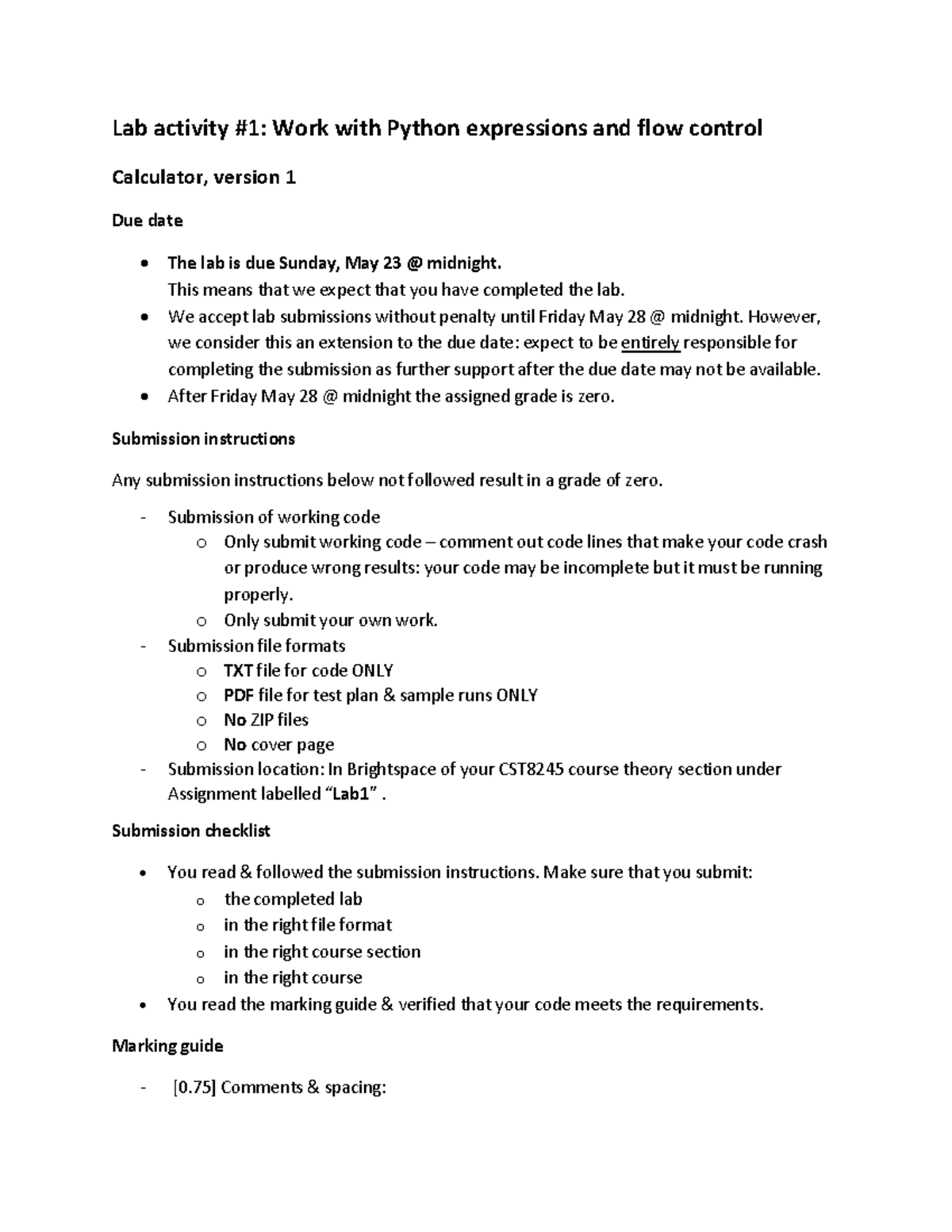 Py Lab S 21 Lab1 Submission Details Lab Activity 1 Work With Python Expressions And Flow