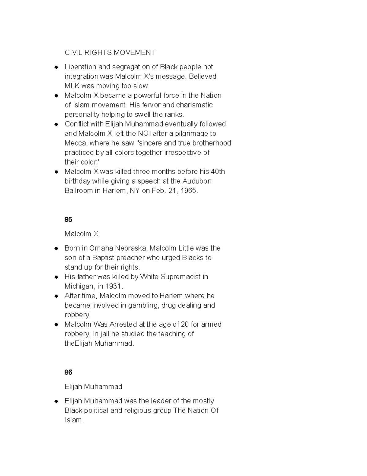 1950-1968 Part 5 - 1950-1968 Part 5 notes - CIVIL RIGHTS MOVEMENT ...