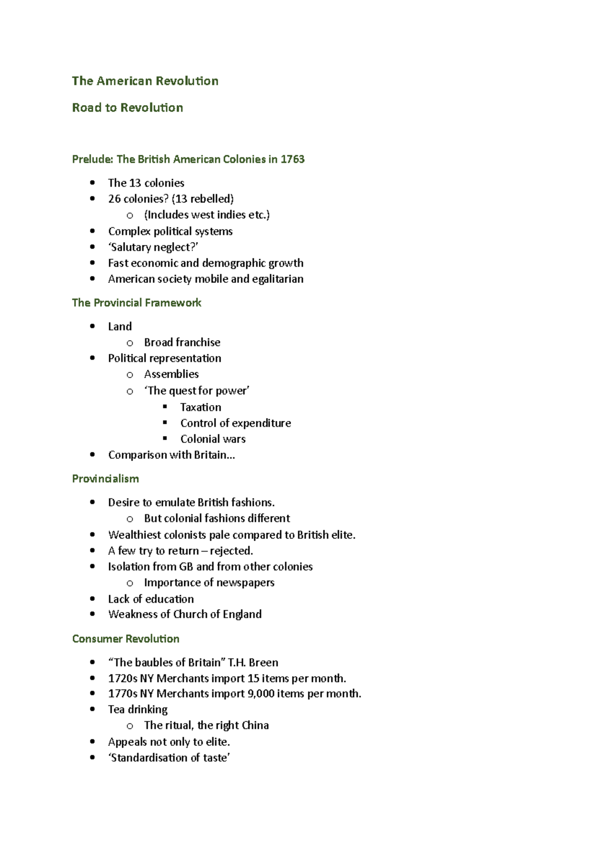 The American Revolution - road to revolution - The American Revolution ...