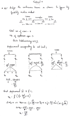Tutorial 8 - Problems on structures - fUT ORIAL5 KWAMin 42cO109AR ADKN/M 2n M FAD : *20x, -1bKN ...