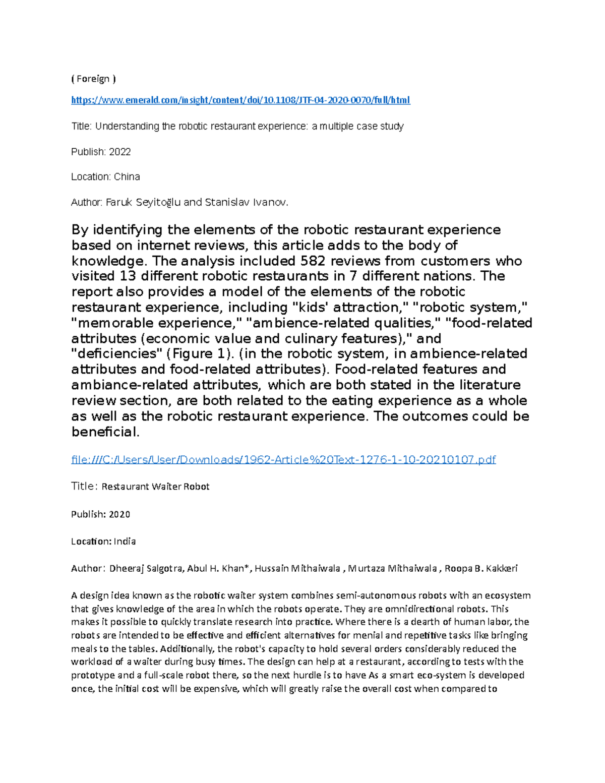 Rrl - rrl - ( Foreign ) emerald/insight/content/doi/10.1108/JTF-04-2020 ...