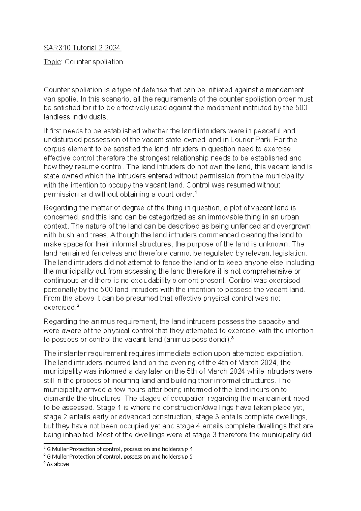 SAR310 Tutorial 2 - In this scenario, all the requirements of the ...