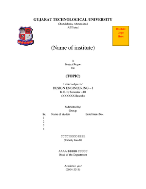 3130005 - Cvpde syllabus - GUJARAT TECHNOLOGICAL UNIVERSITY Bachelor of ...