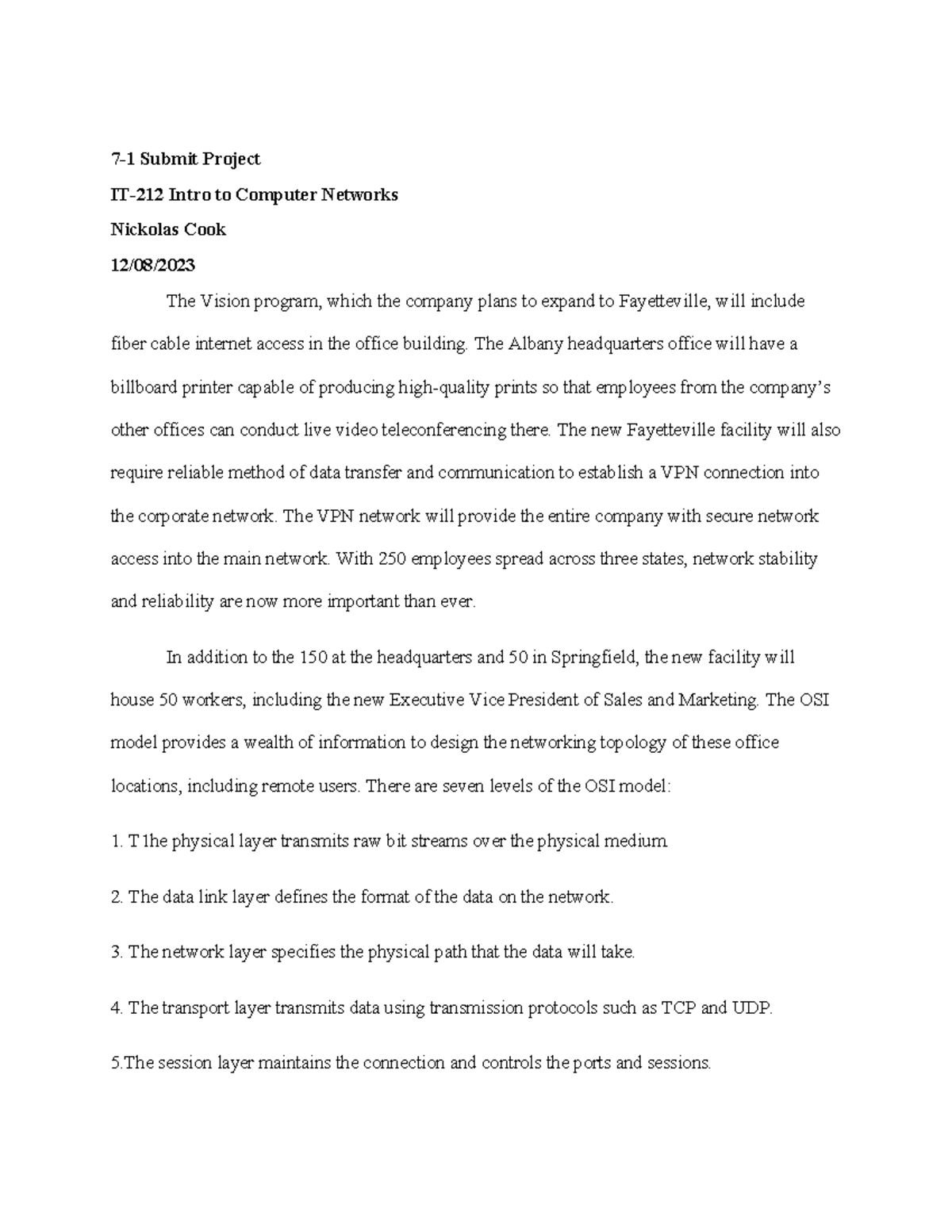 7-1 Submit Project - 7-1 Submit Project IT-212 Intro to Computer ...