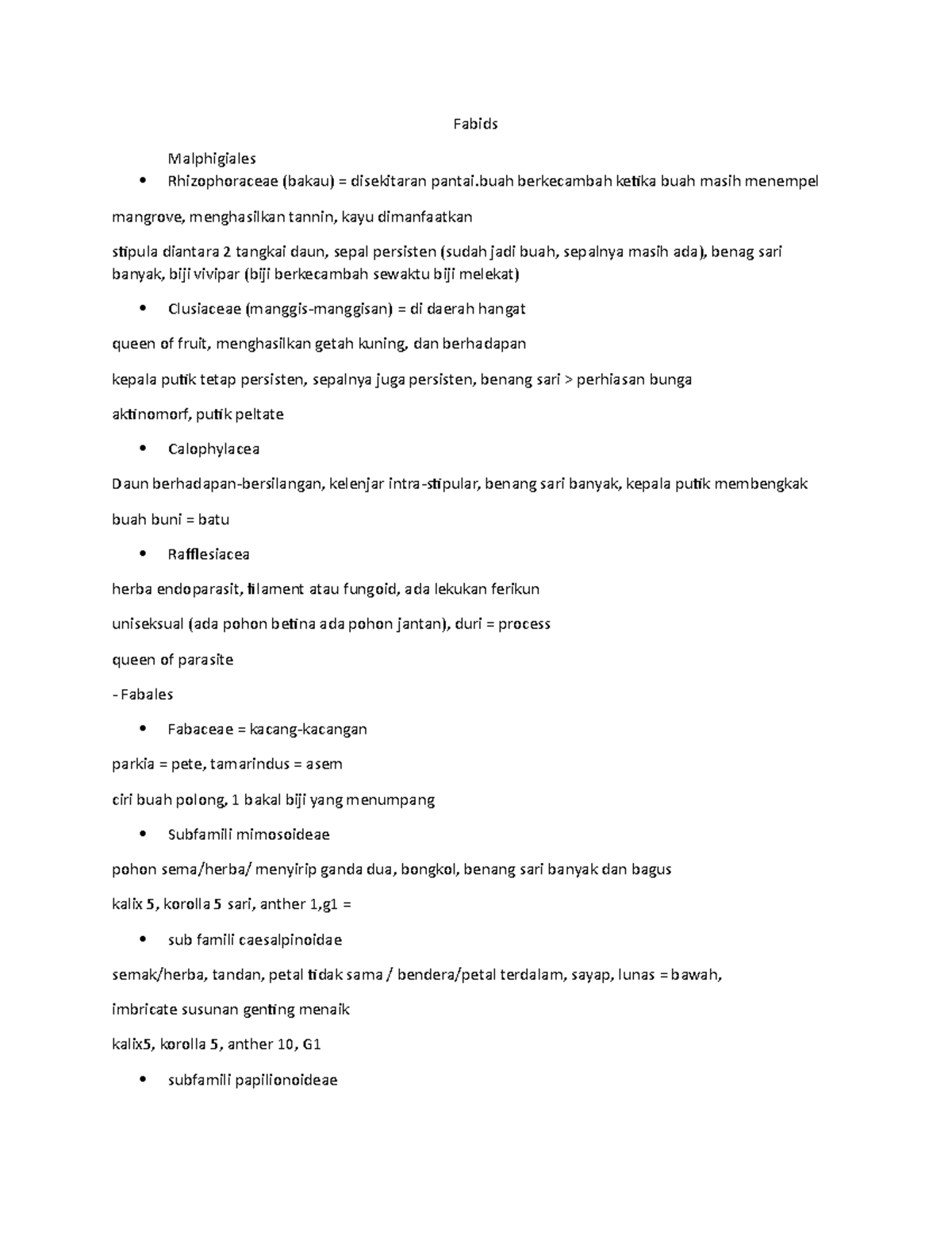 Fabids - Fabids Malphigiales Rhizophoraceae (bakau) = disekitaran ...